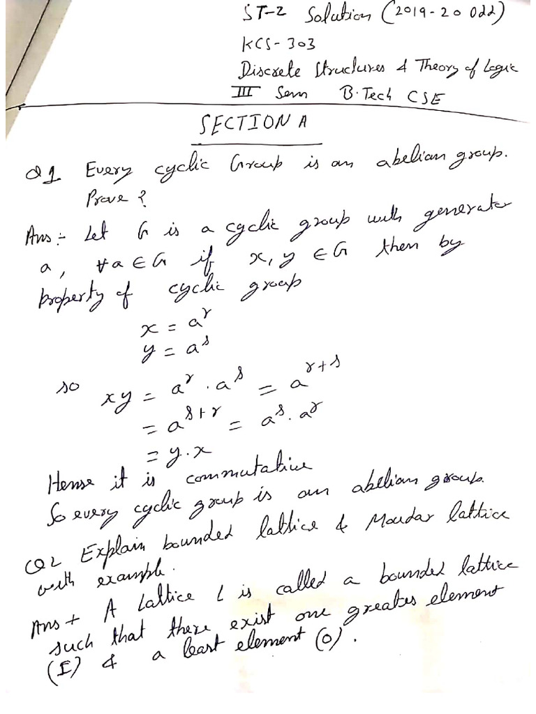 Discrete Structures & Theory of Logic 20-2-14 | PDF