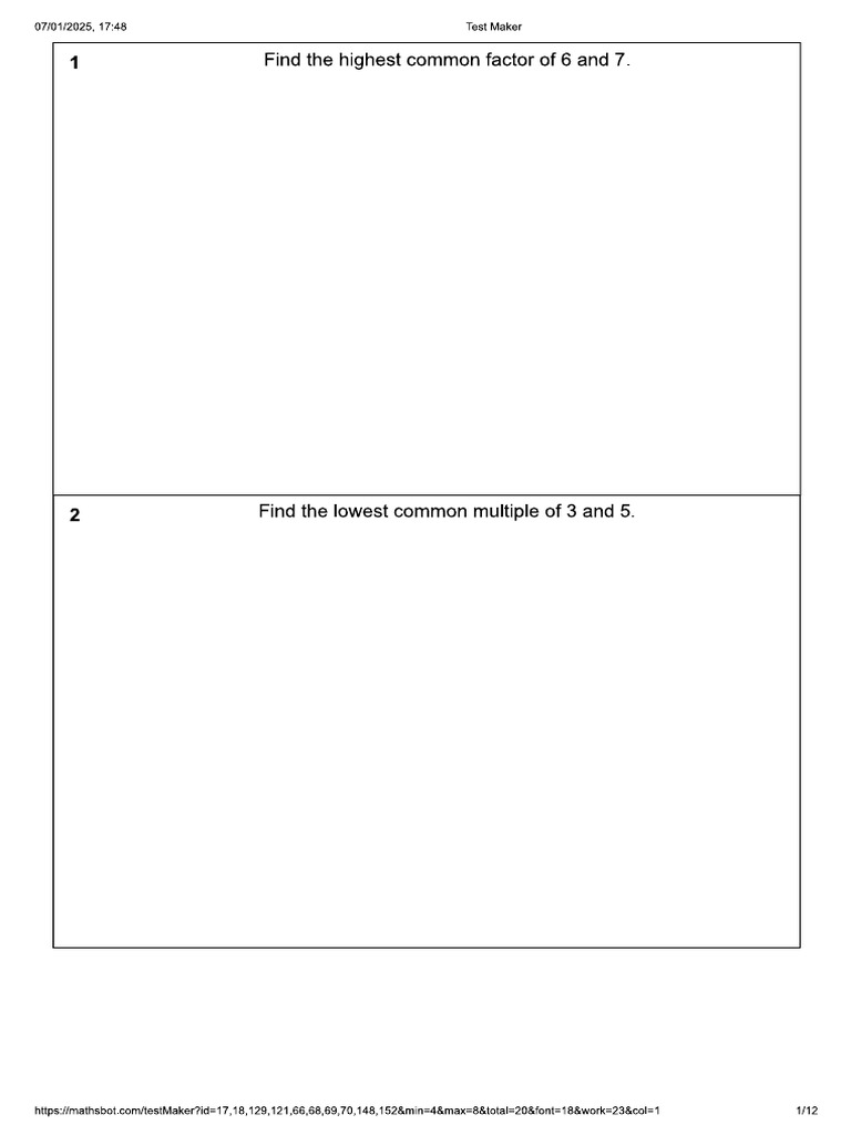 Mini Test 1 | PDF