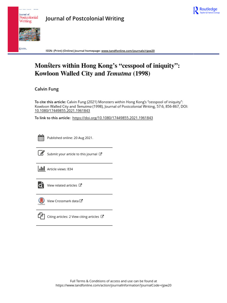 Monsters Within Hong Kong S Cesspool of Iniquity Kowloon Walled City ...