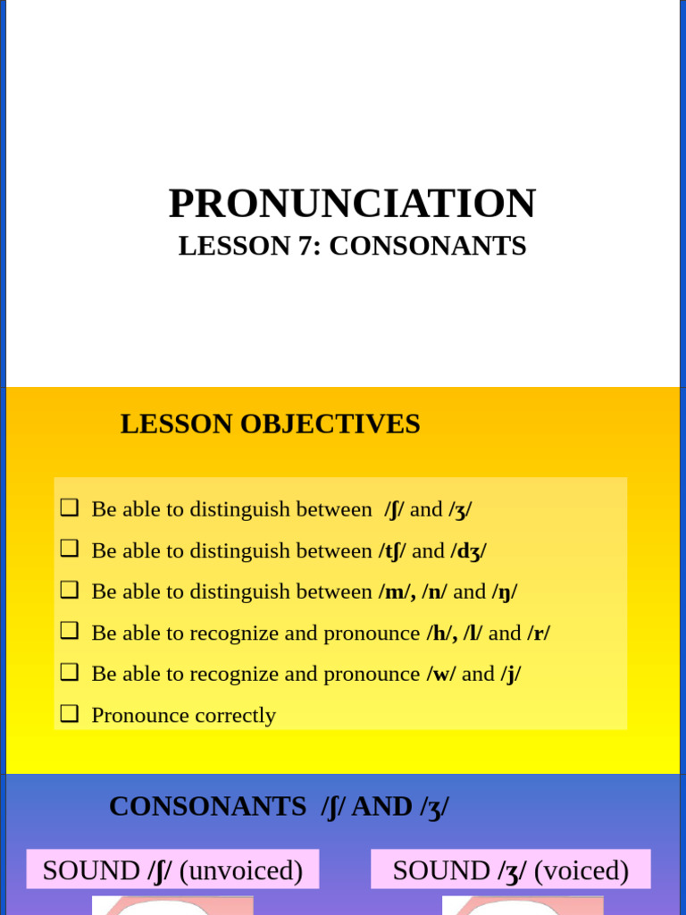 7.1 - Lesson 7 - Consonants | PDF