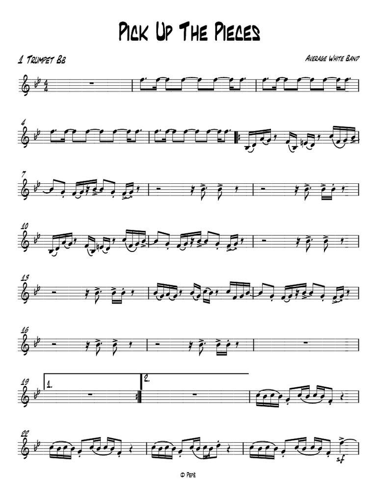 Partition de "Pick Up The Pieces" | PDF | Échecs | Ouverture (échecs)