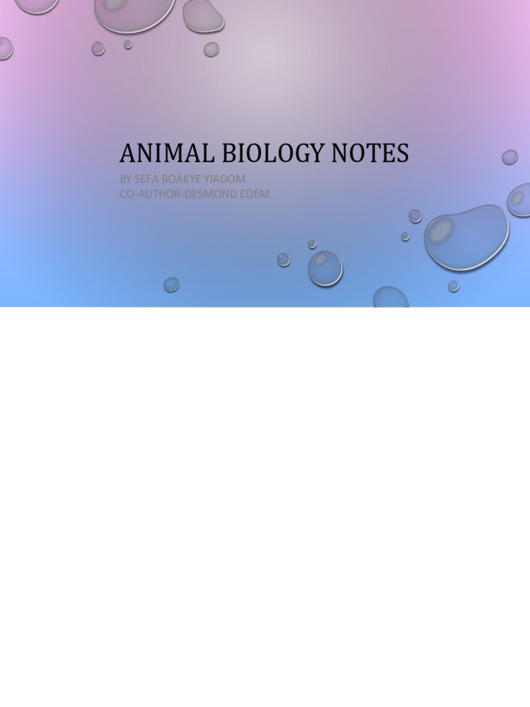 Animal Biology Notes | PDF | Mollusca | Sponge