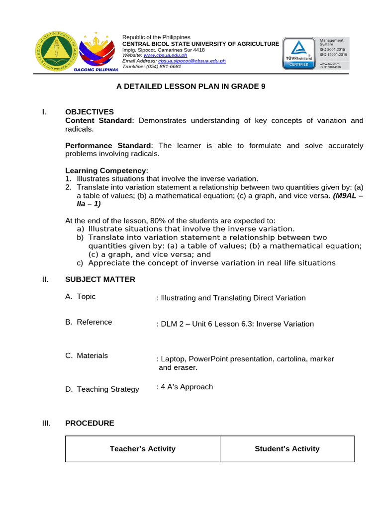 JOINT VARIATION - ILLUSTRATING AND TRANSLATING - DLP - Checked | PDF ...