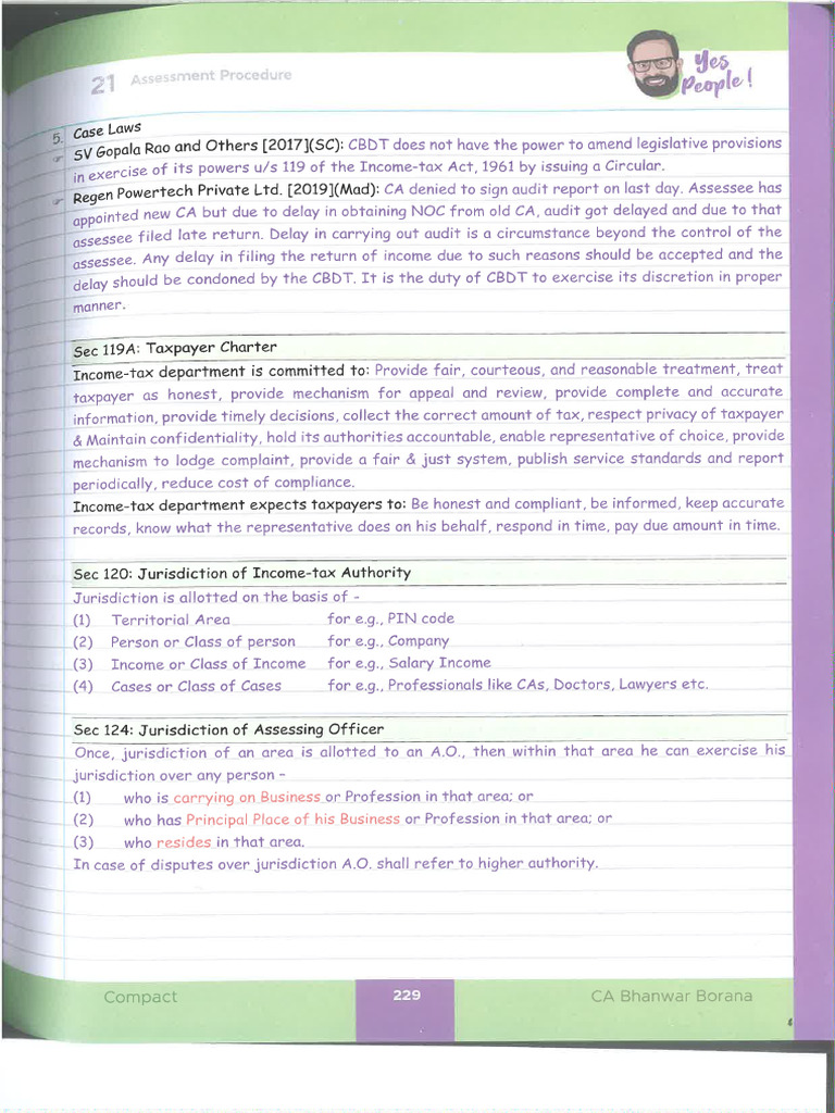 BB Sir - Compact Nov 24 (CAF) - 247 | PDF | Income Tax | Jurisdiction