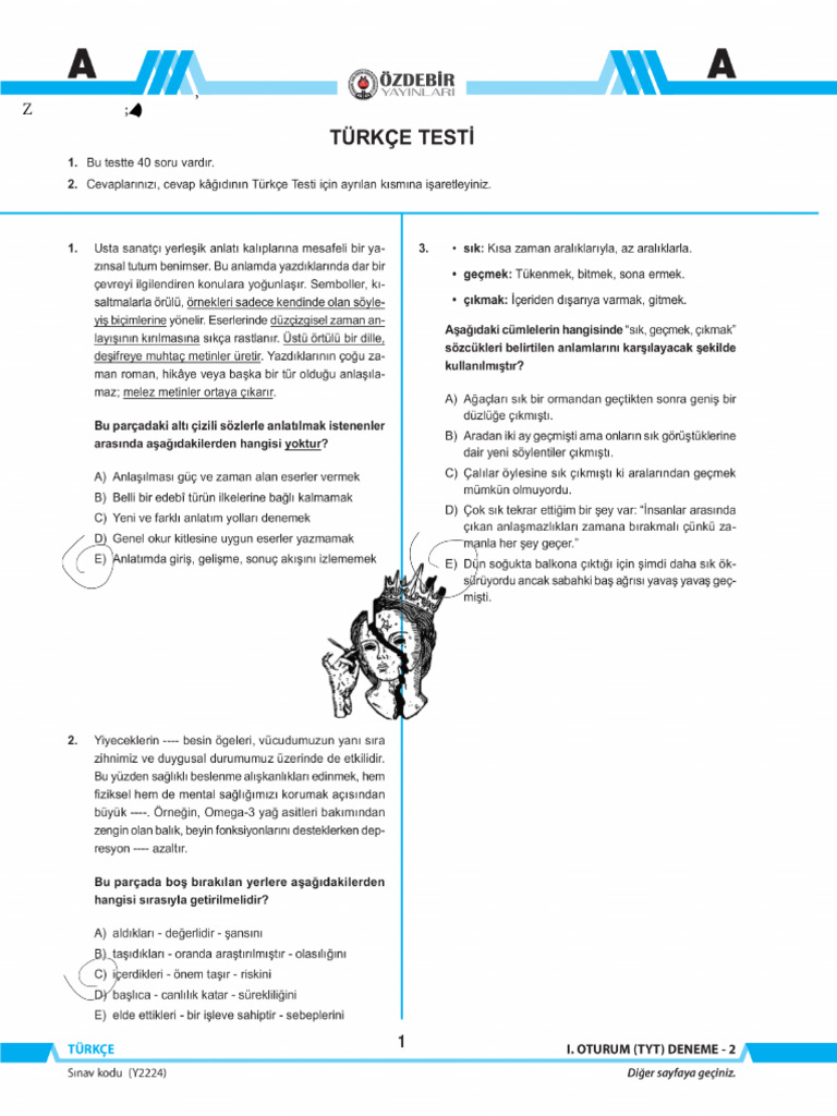 Ö1 Tyt 2 Aski̇m | PDF