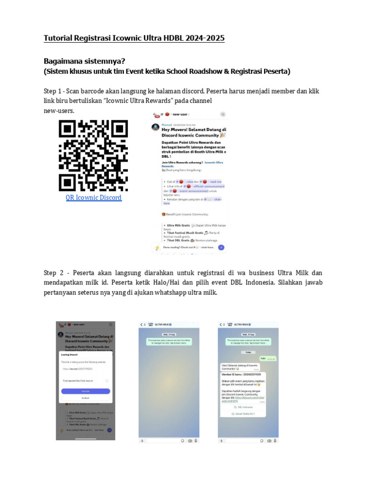 Tutorial Registrasi Icownic Ultra HDBL 2024-2025 | PDF