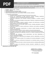 CS Form No. 212 Attachment - Work Experience Sheet | PDF