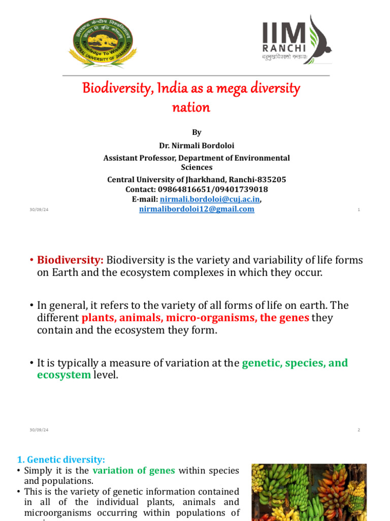 Biodiversity Dr. Nirmali | PDF | Biodiversity | Conservation Biology