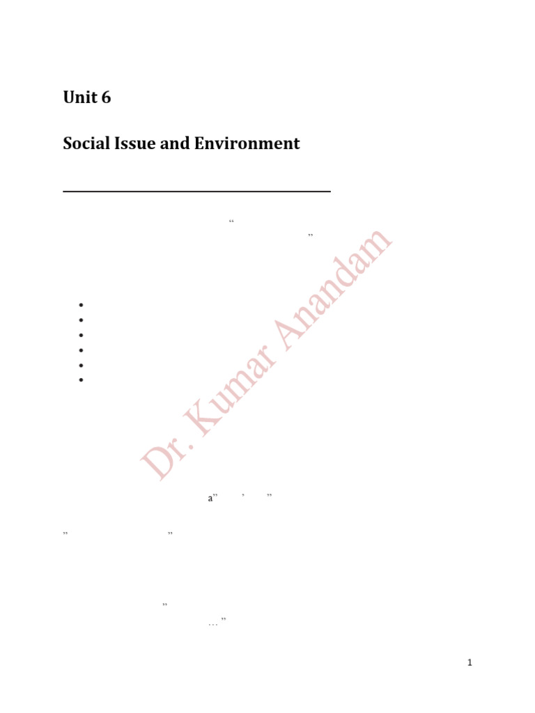 UNIT 6 Note imp | PDF | Sustainability | Sustainable Development