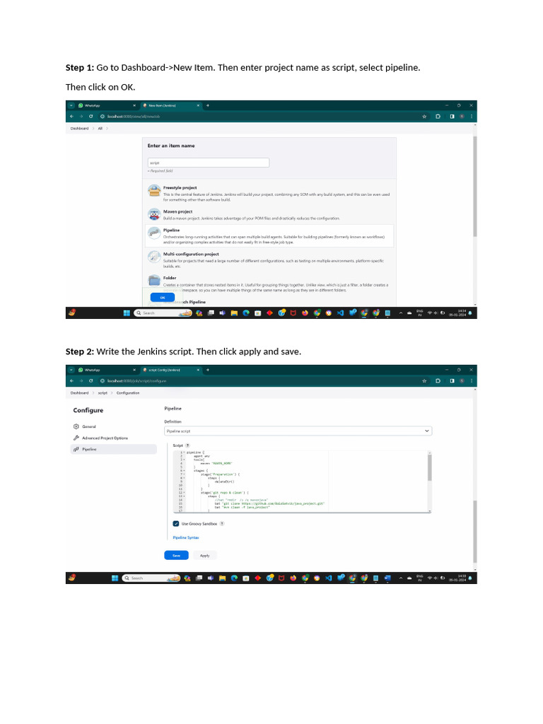 Script Pipeline Screenshots | PDF