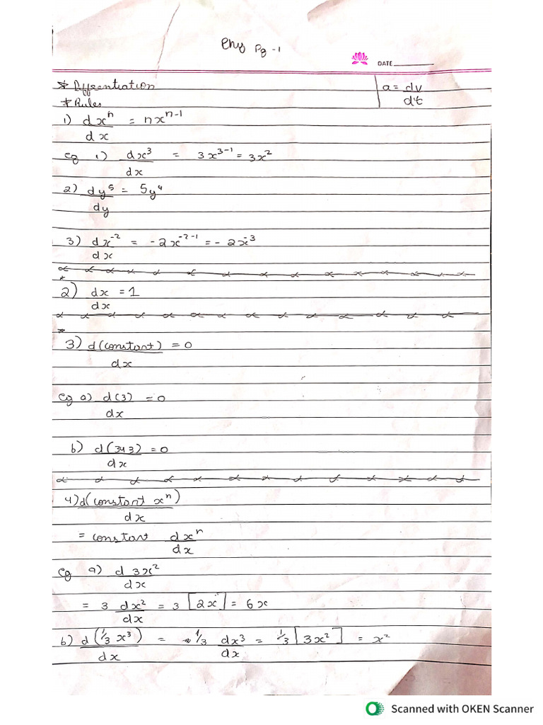 Differentiation | PDF