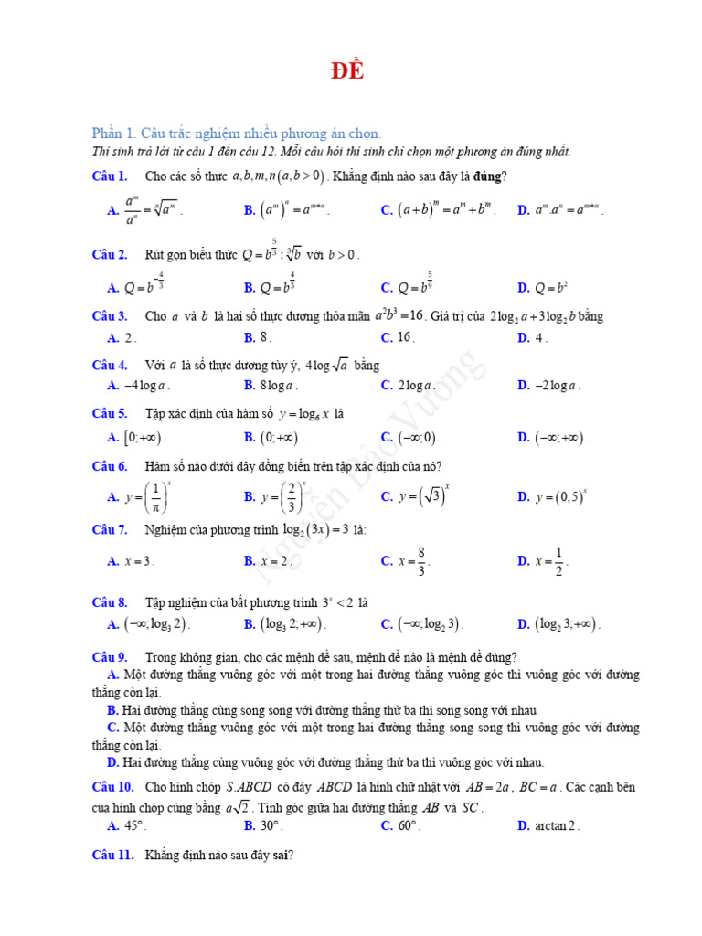 ĐỀ 3 - GK2 - KNTT 11 (bản gửi) | PDF