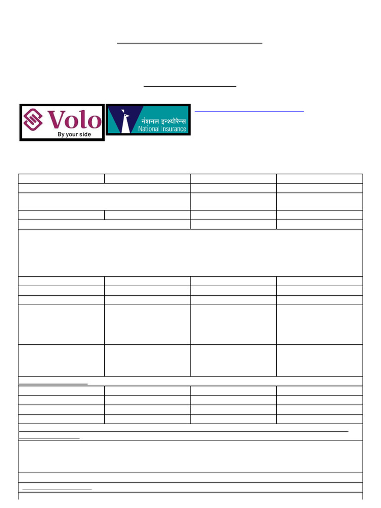 Volo Health Insurance Cashless Authorization | PDF | Insurance | Hospital