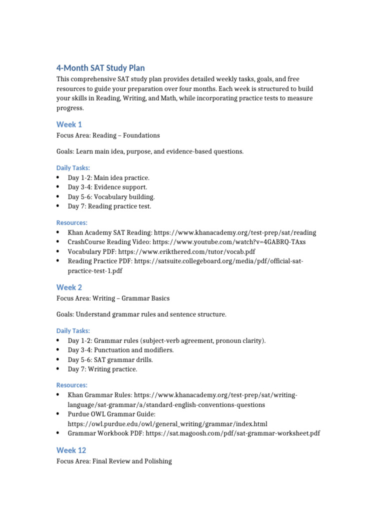 SAT_Study_Plan | PDF