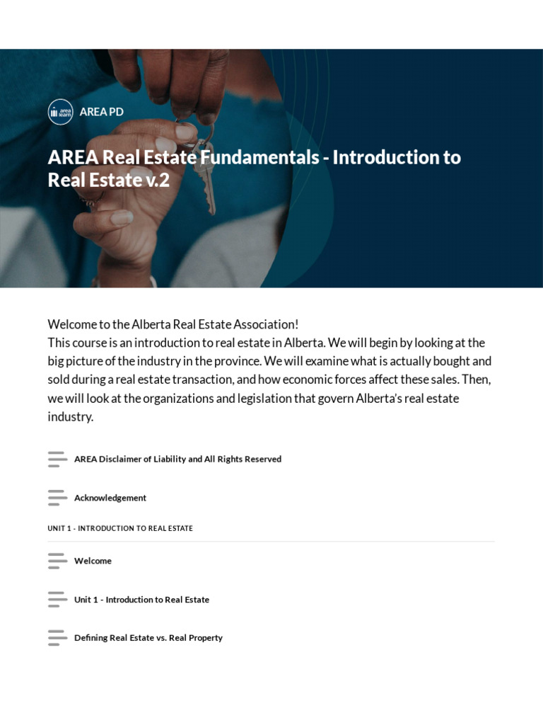 Introduction to Real Estate - Section 1 | PDF | Concurrent Estate | Lease