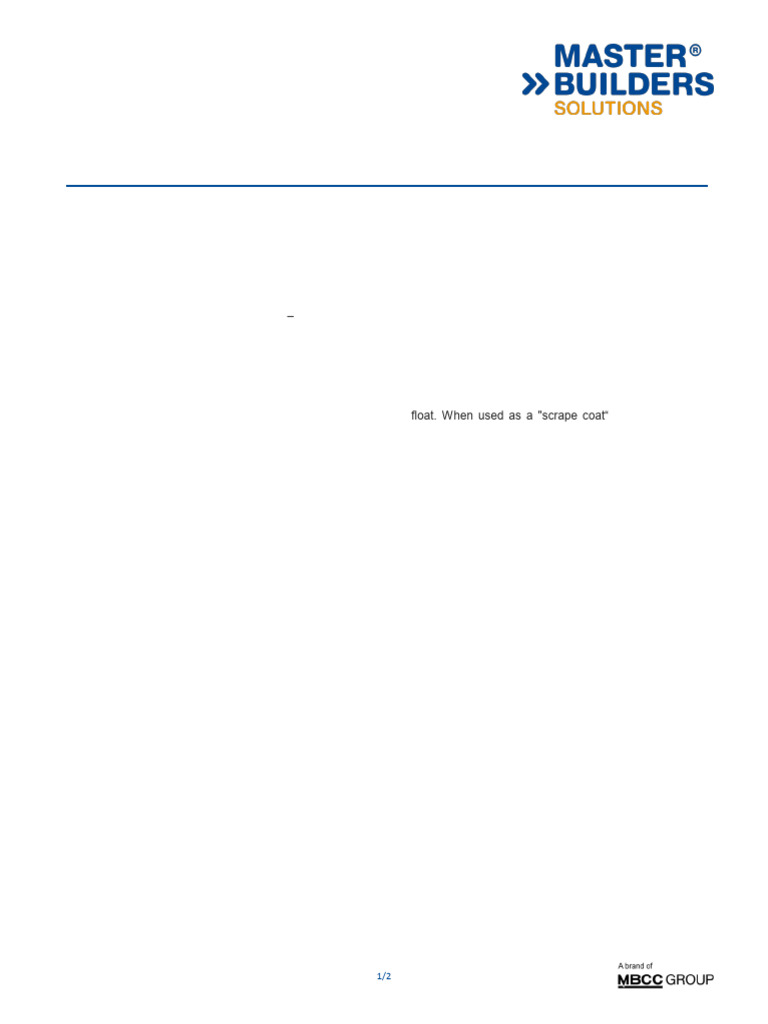Masteremaco N 301 - Tds | PDF | Concrete | Paint
