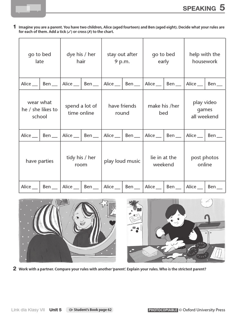 Link L7 U5 Speaking Ws | PDF