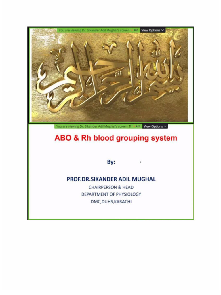 ABO and RH Blood Group System | PDF