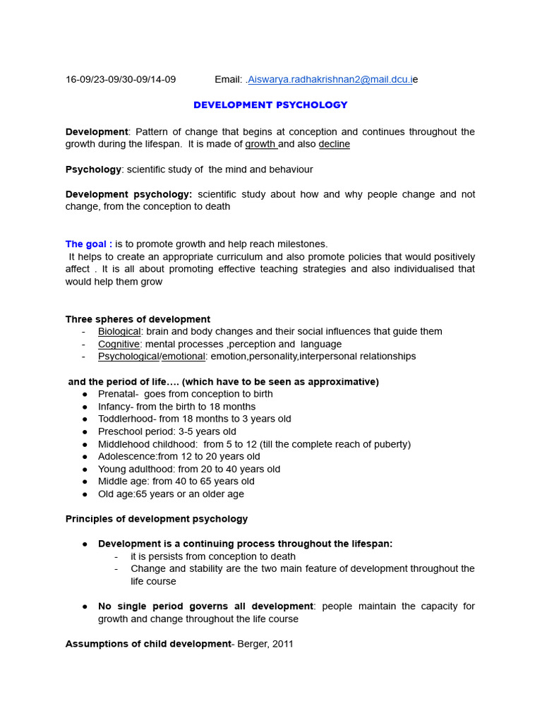 Child Development 1 | PDF | Attachment Theory | Genetics