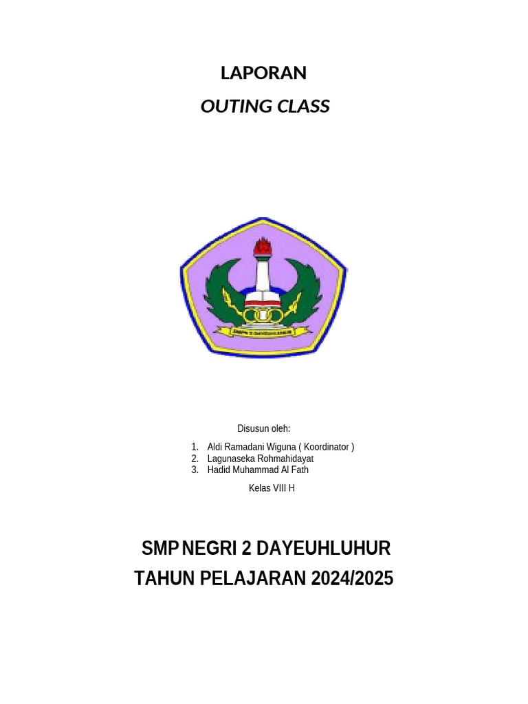 Laporan Outing Class Kelompok 1 Kelas Viih Yang Baru | PDF