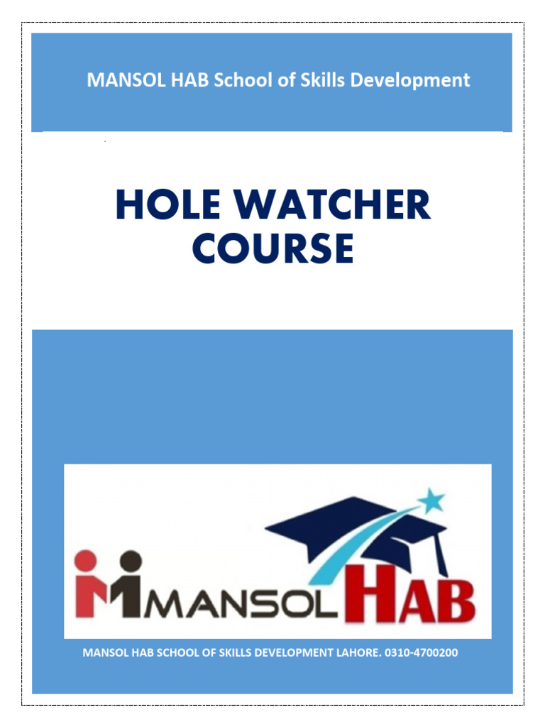 Hole Watcher Book | PDF | Occupational Safety And Health | Safety