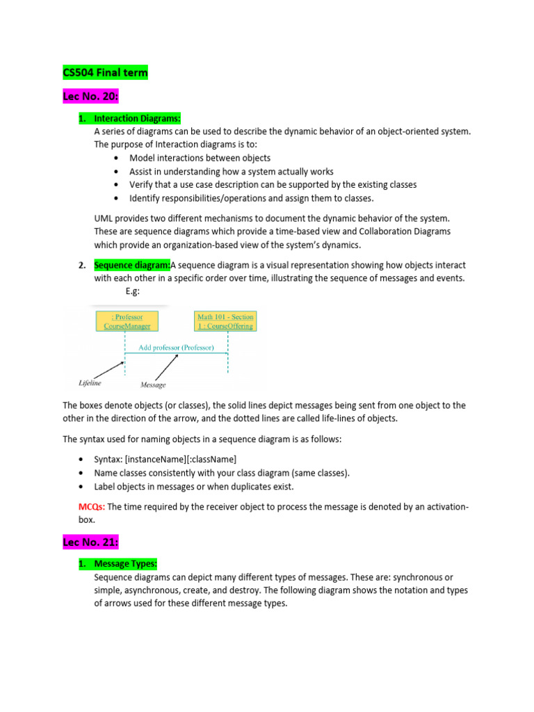 Interaction and Sequence Diagrams Overview | PDF | Software Testing ...