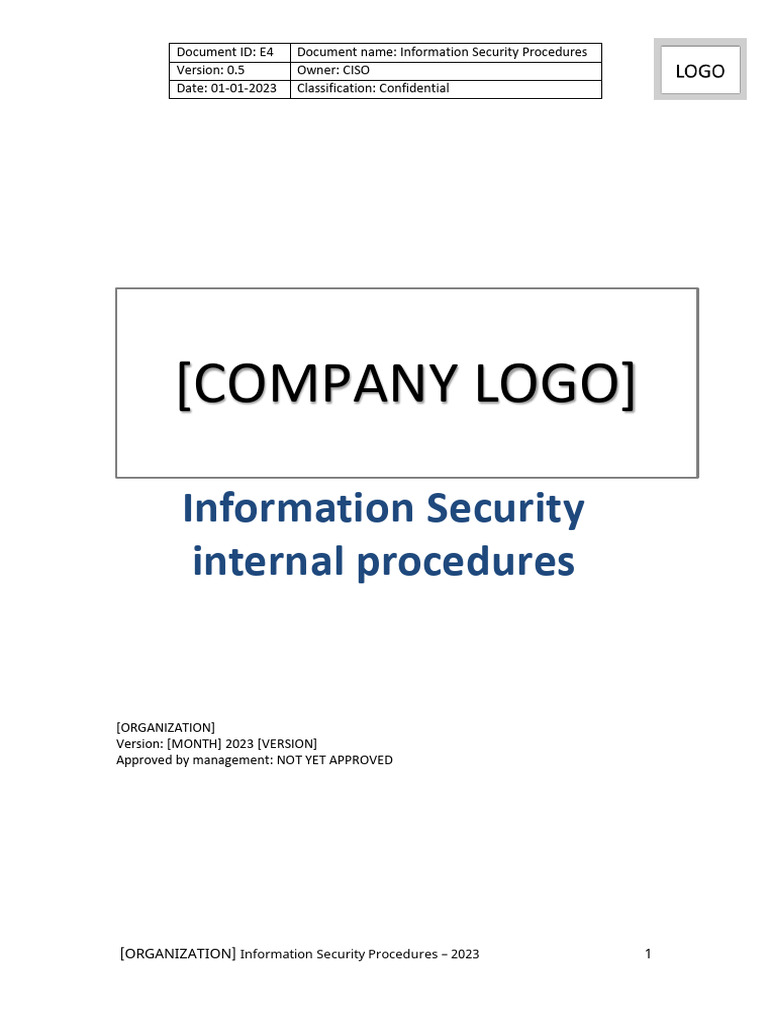 Information Security Procedures | PDF | Information Security ...