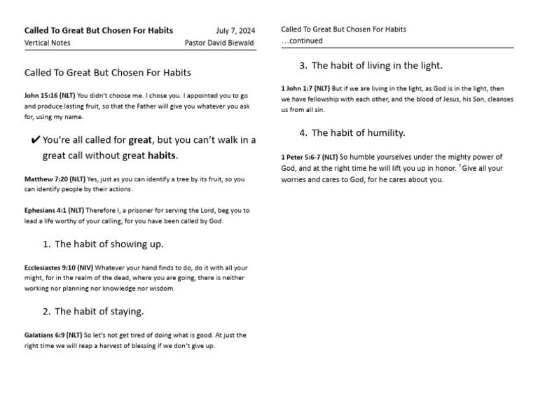 Great Call, Essential Habits | PDF