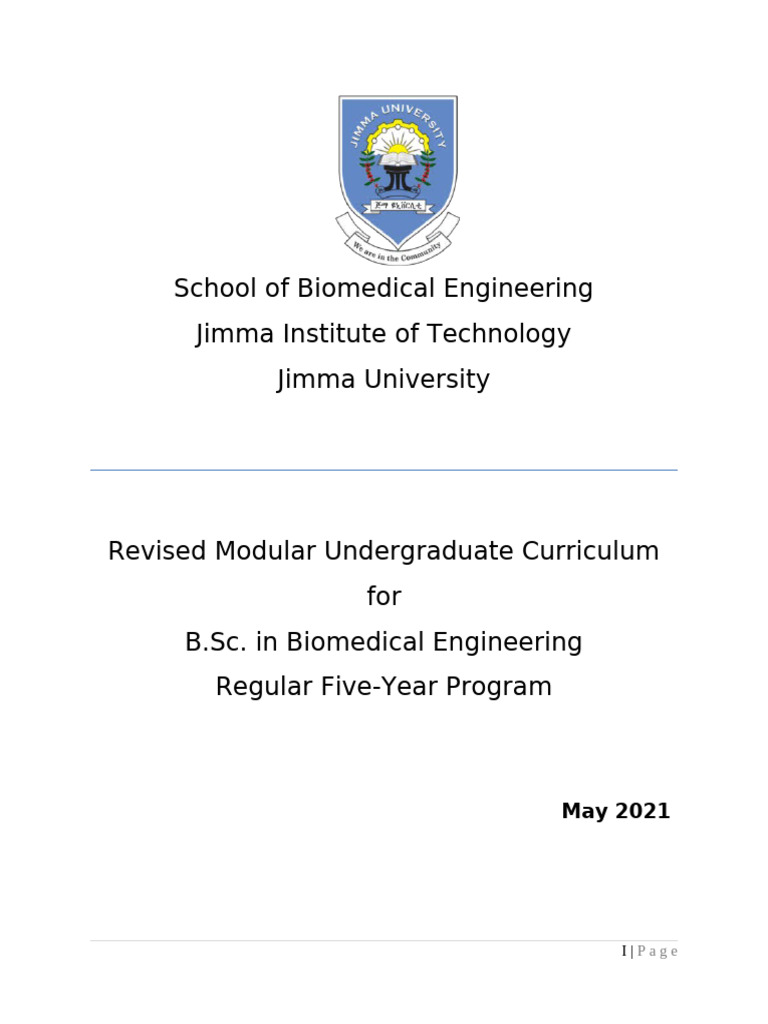 JIT-BME UG Modular Revised Curriculum 2021 | PDF | Biomedical ...