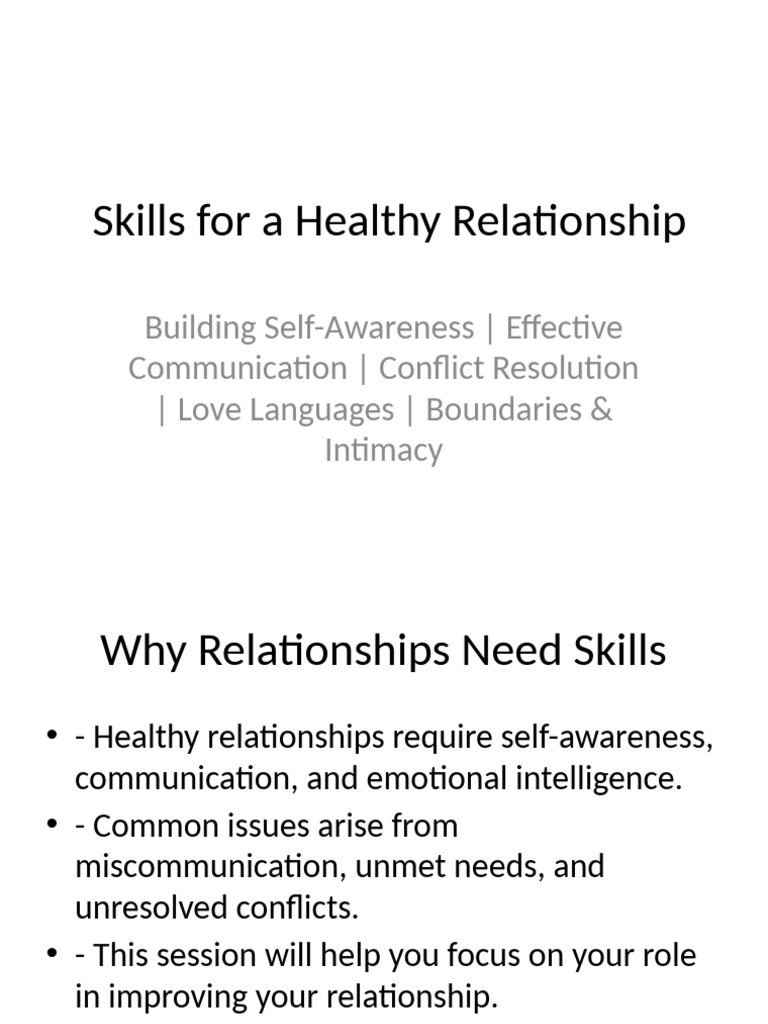Healthy Relationships Presentation | PDF