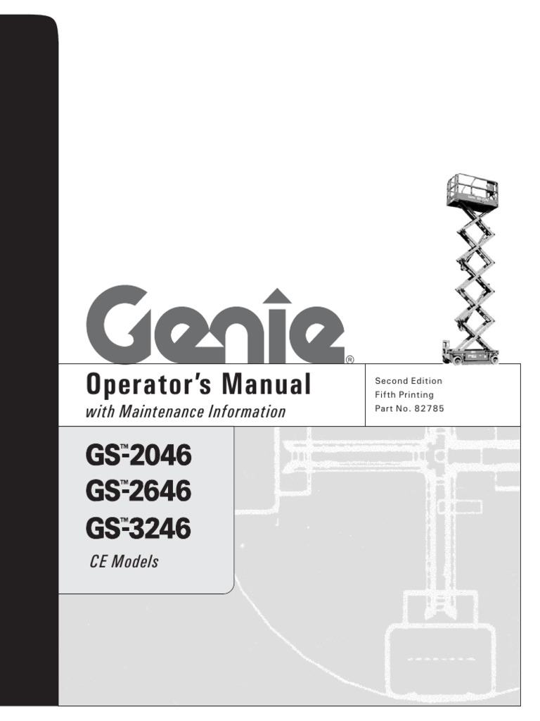 GENIE GS 2646E (Operation Manual) | PDF | Elevator | Safety