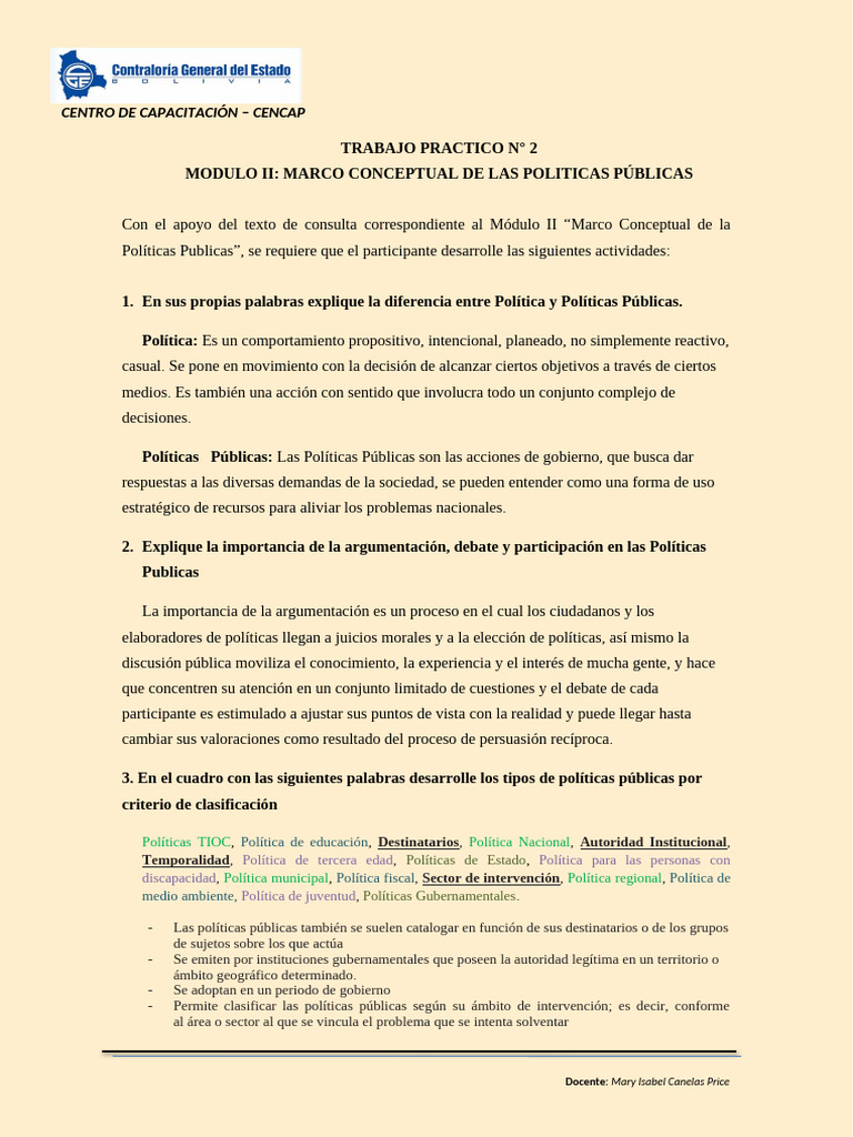 Practica #2 Modulo II Curso 1509 LIZETT MENDOZA | PDF | Institución | Experiencia