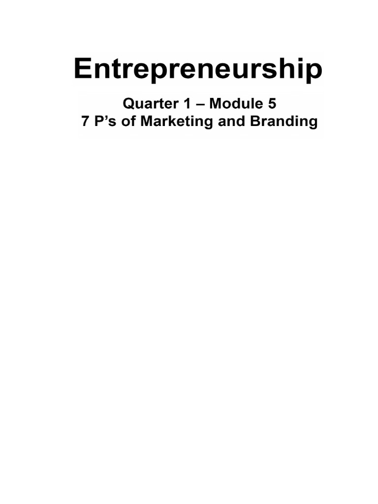7 P’s of Marketing in Entrepreneurship | PDF | Pricing | Marketing