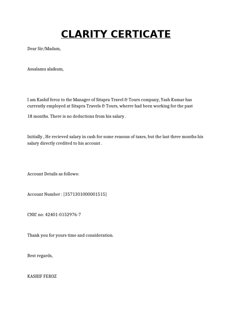 Clarity Certicate 11 | PDF