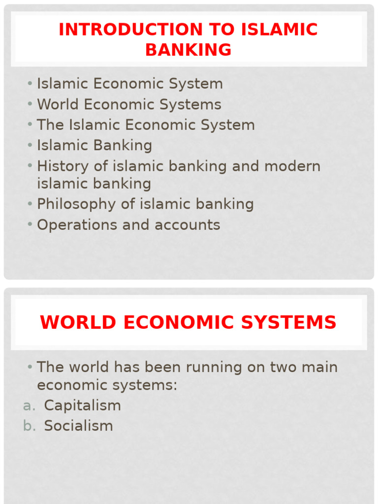 Overview of Islamic Banking Principles | PDF | Lease | Islamic Banking ...