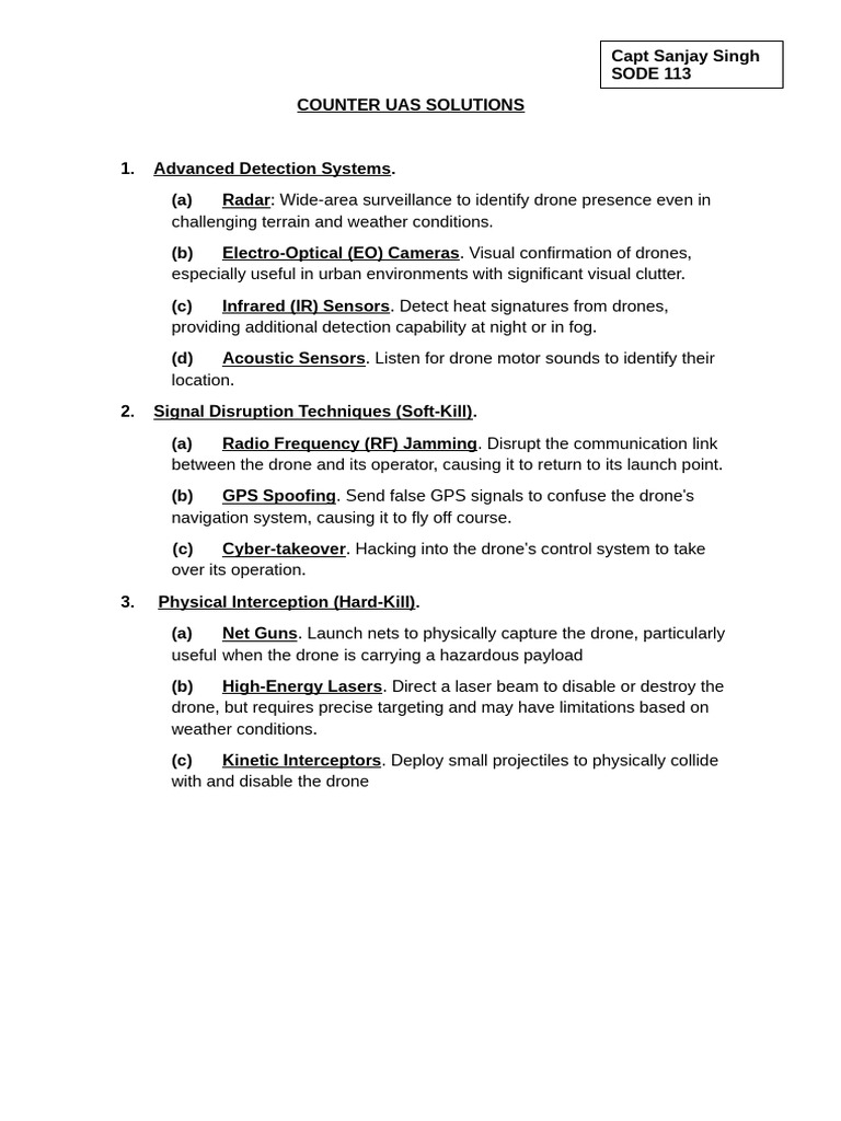 Counter UAS | PDF