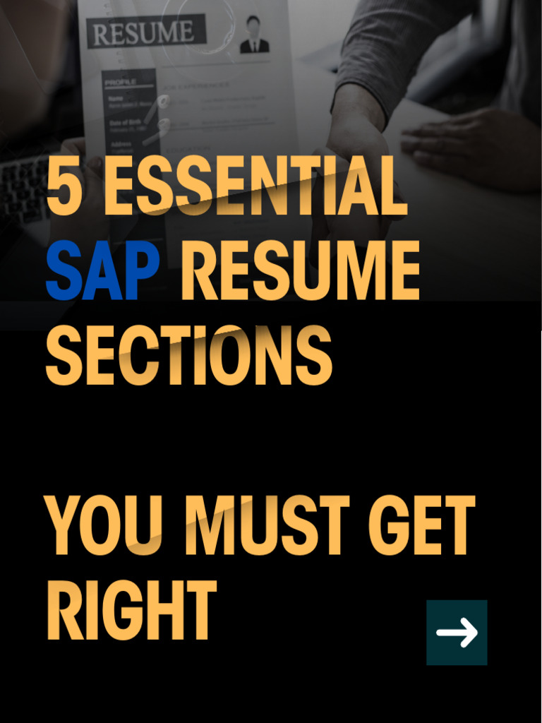 5 Essential SAP Resume Sections You Must Know | PDF | Linked In | Résumé