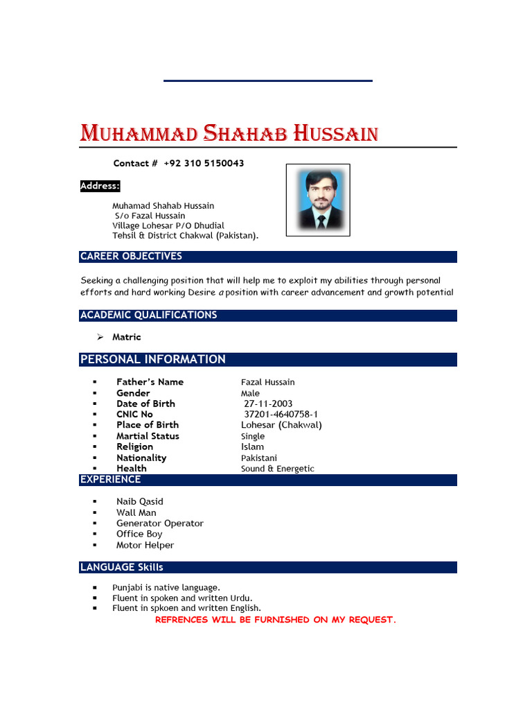 Muhammad Shahab Hussain | PDF Muhammad Shahab Hussain | PDF