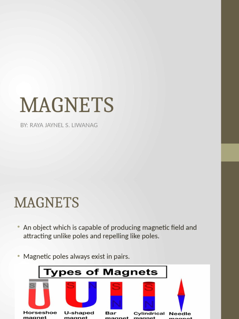 Raya's Magnets PPT Report | PDF