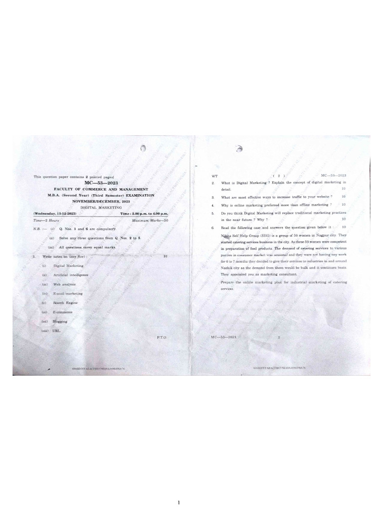 Previous Que Paper Common Subject | PDF