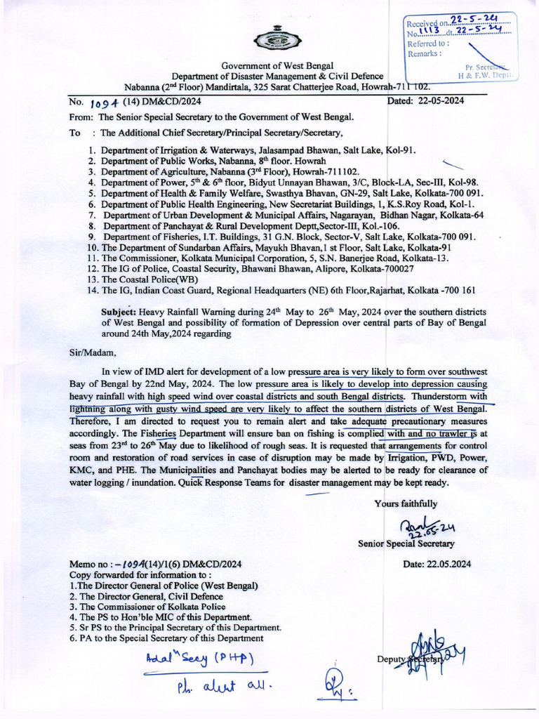 Heavy Rainfall Warning | PDF