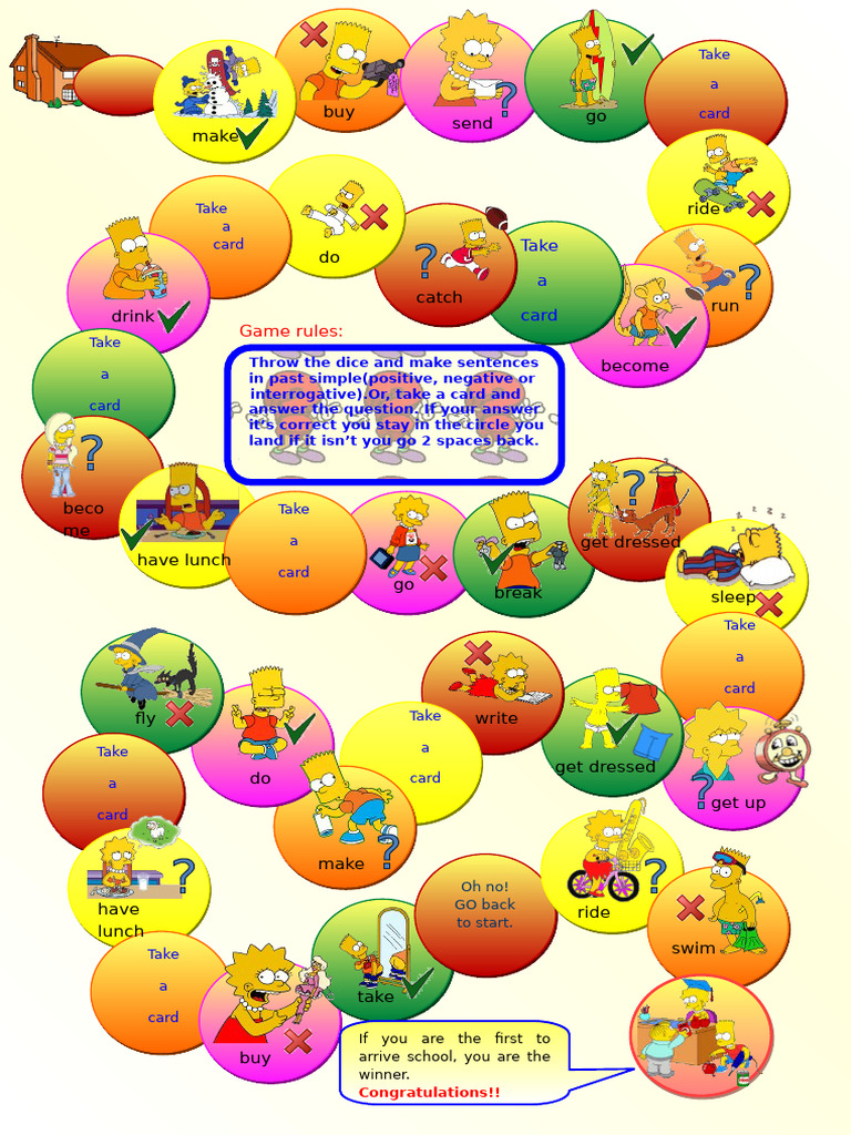 Fun Past Simple Sentence Game | PDF | Observances