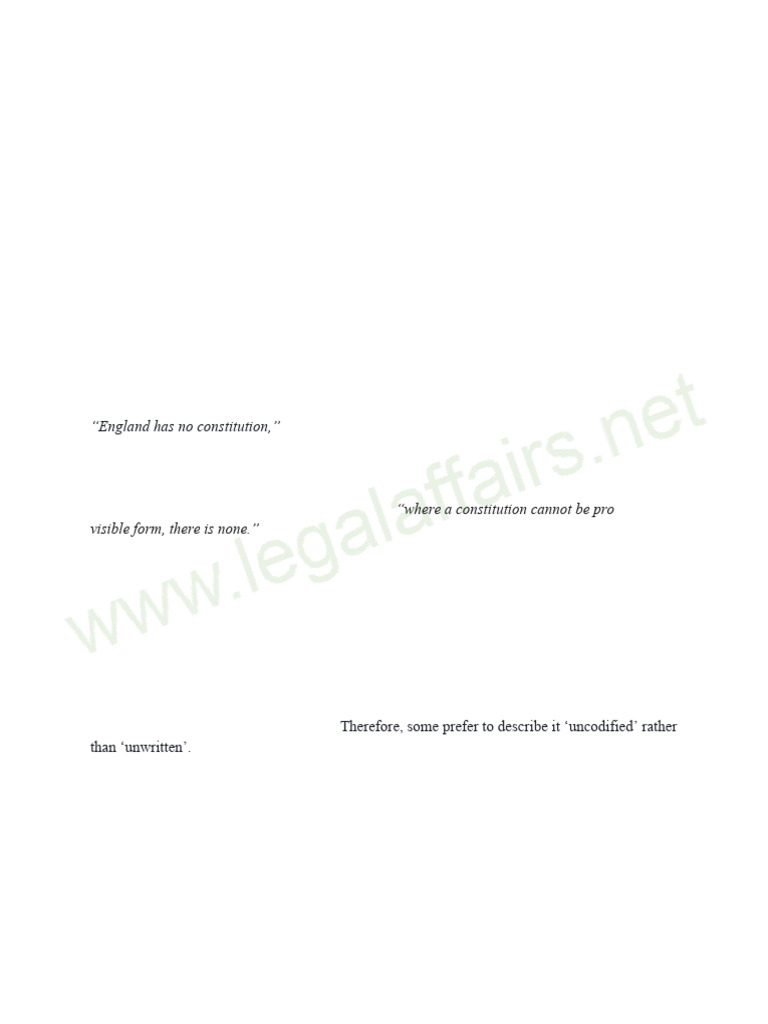 Key Features of British Constitutional Law | PDF | House Of Lords ...