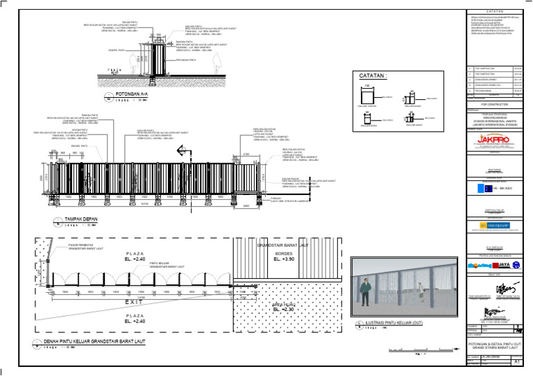 LA-JIS-20404 DENAH & DETAIL PINTU OUT GRANDSTAIR BARAT LAUT | PDF