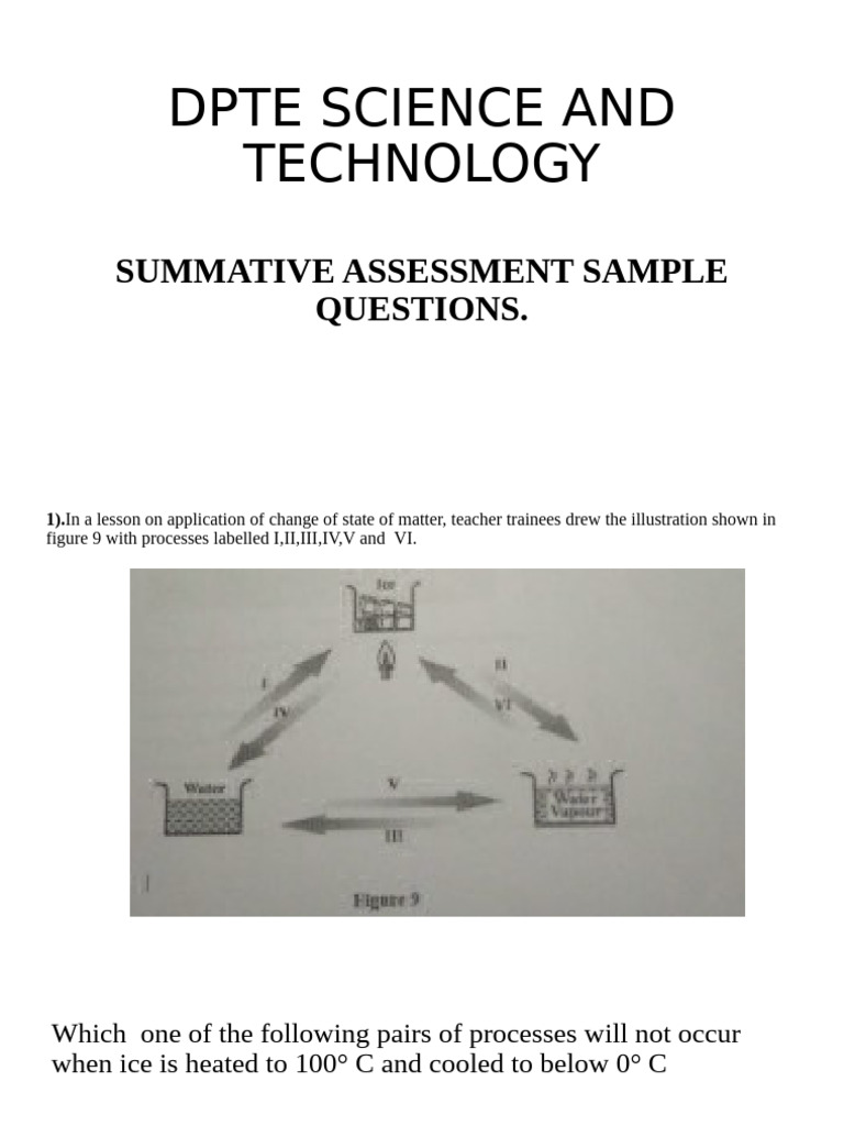 Dpte Summ Assessment Sample Questions.-2 | PDF