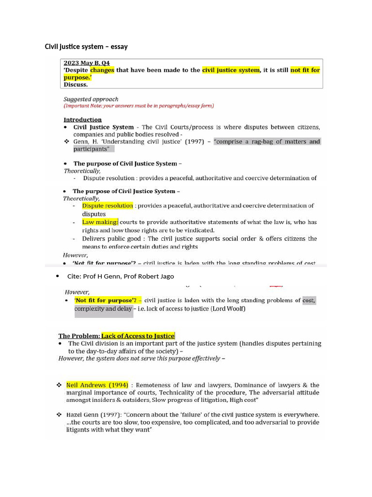 Civil Justice System General | PDF | Alternative Dispute Resolution ...
