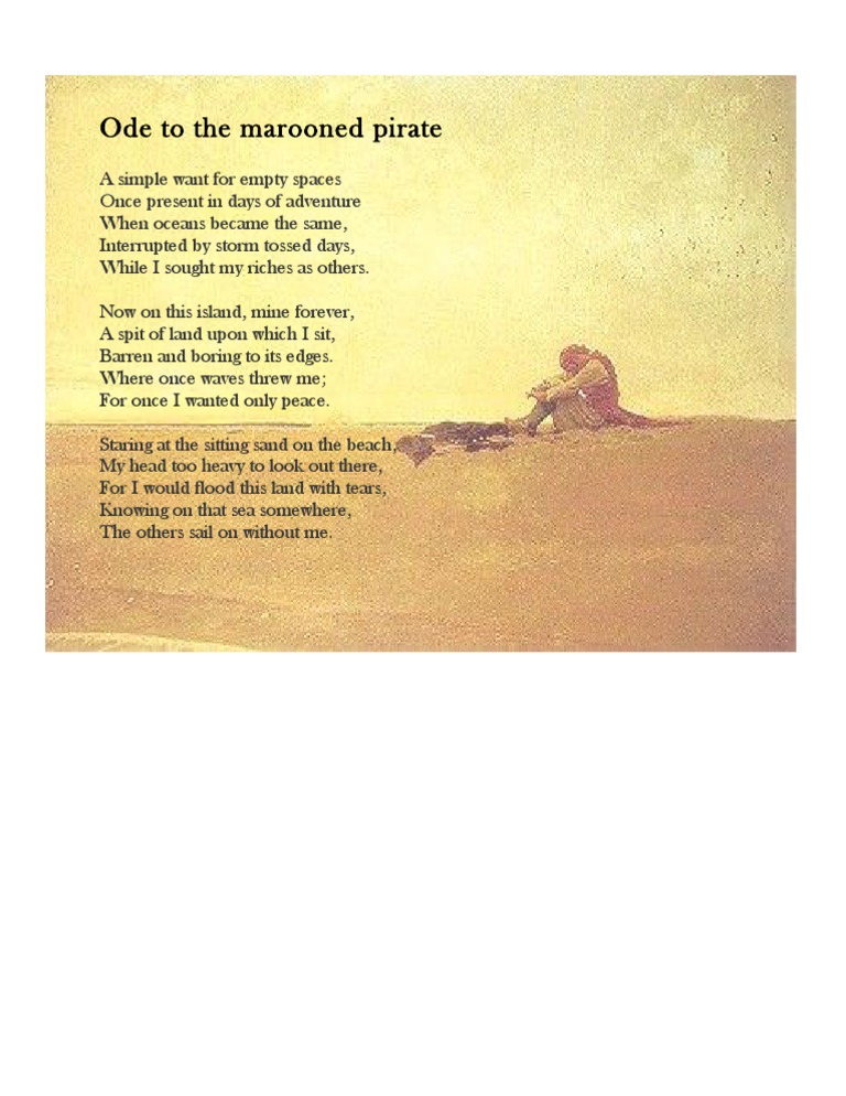 Marooned Pirate's Lament Poem | PDF | Poetry