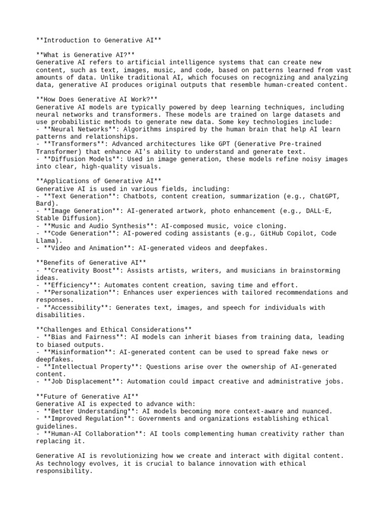 intro-to-genai | PDF | Artificial Intelligence | Intelligence (AI) & Semantics