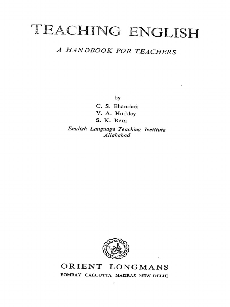 231397-Teaching English A Handbook For Teachers | PDF