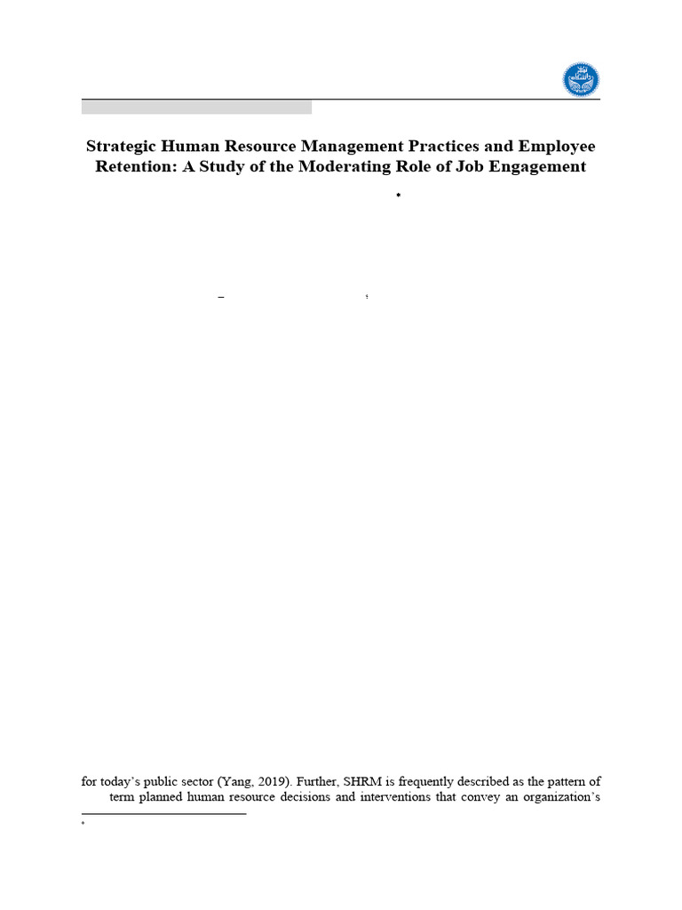 SHRM Practices and Employee Retention Insights | PDF | Employee ...